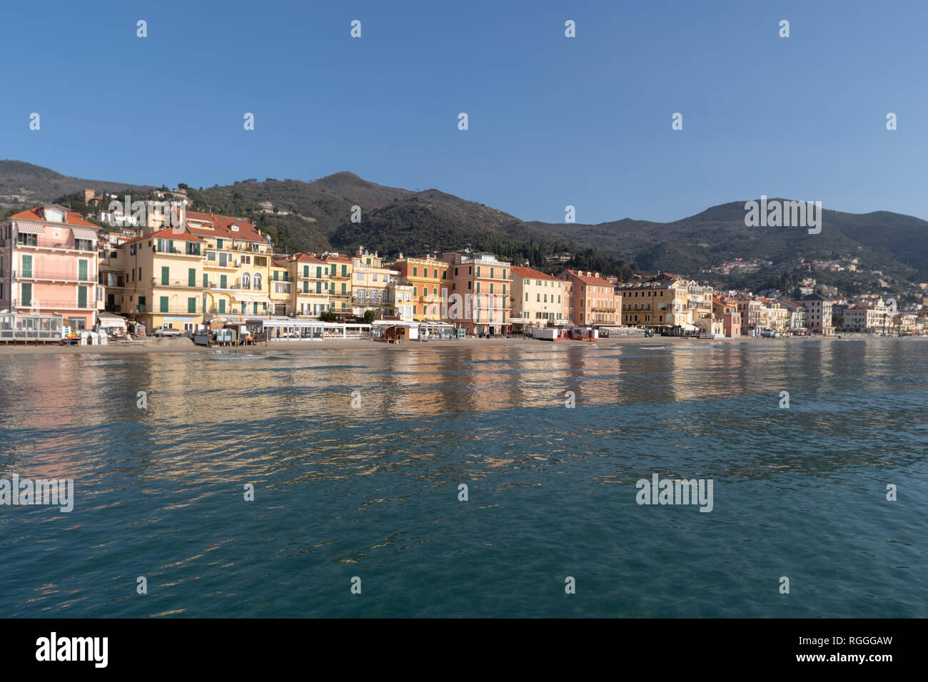 Alassio. Famous tourist destination in Liguria region of Italy Stock ...