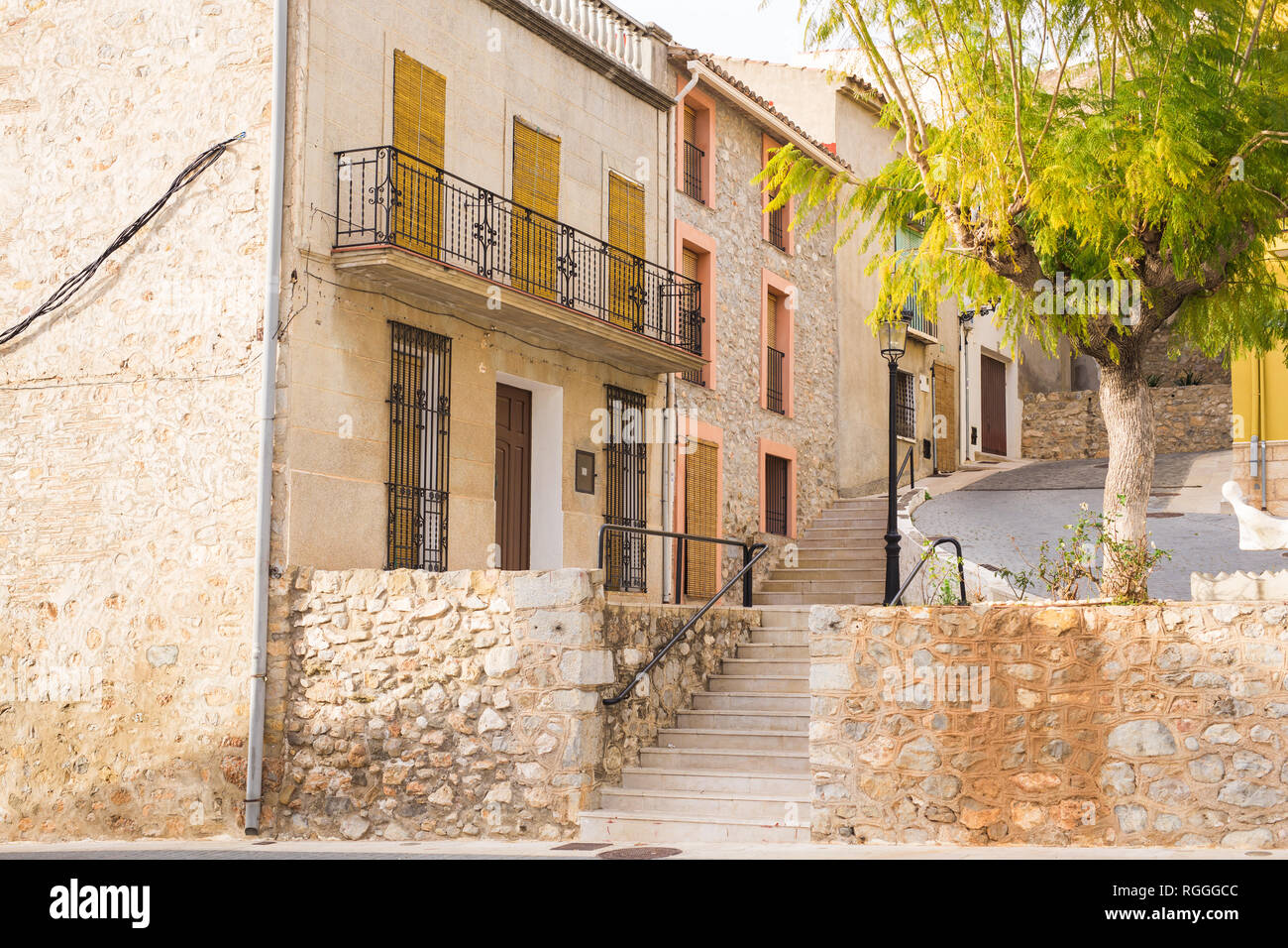 Travel, architecture and Mediterranean town concept - Spanish suburban ...