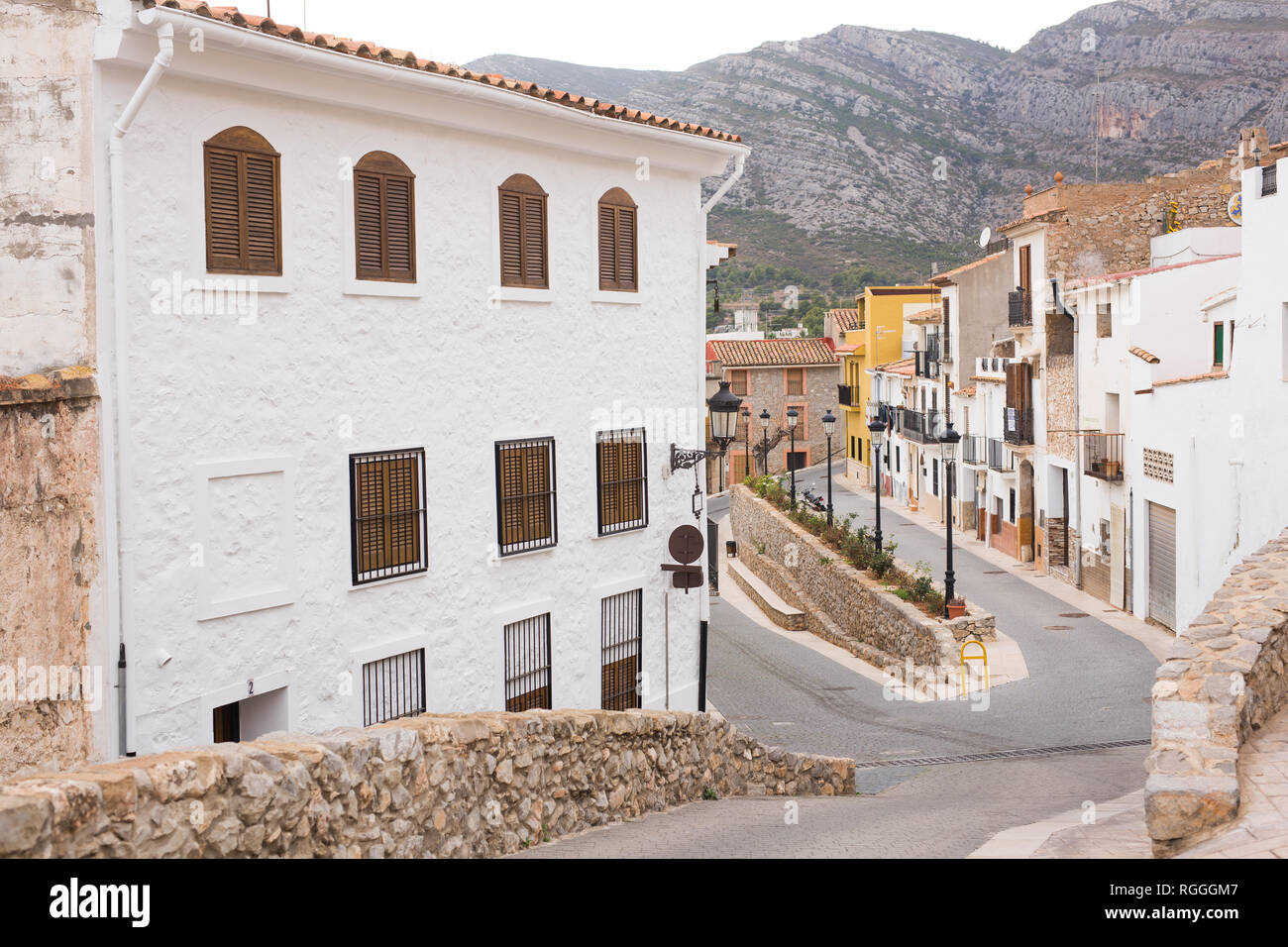 Travel, architecture and Mediterranean town concept - Spanish suburban ...