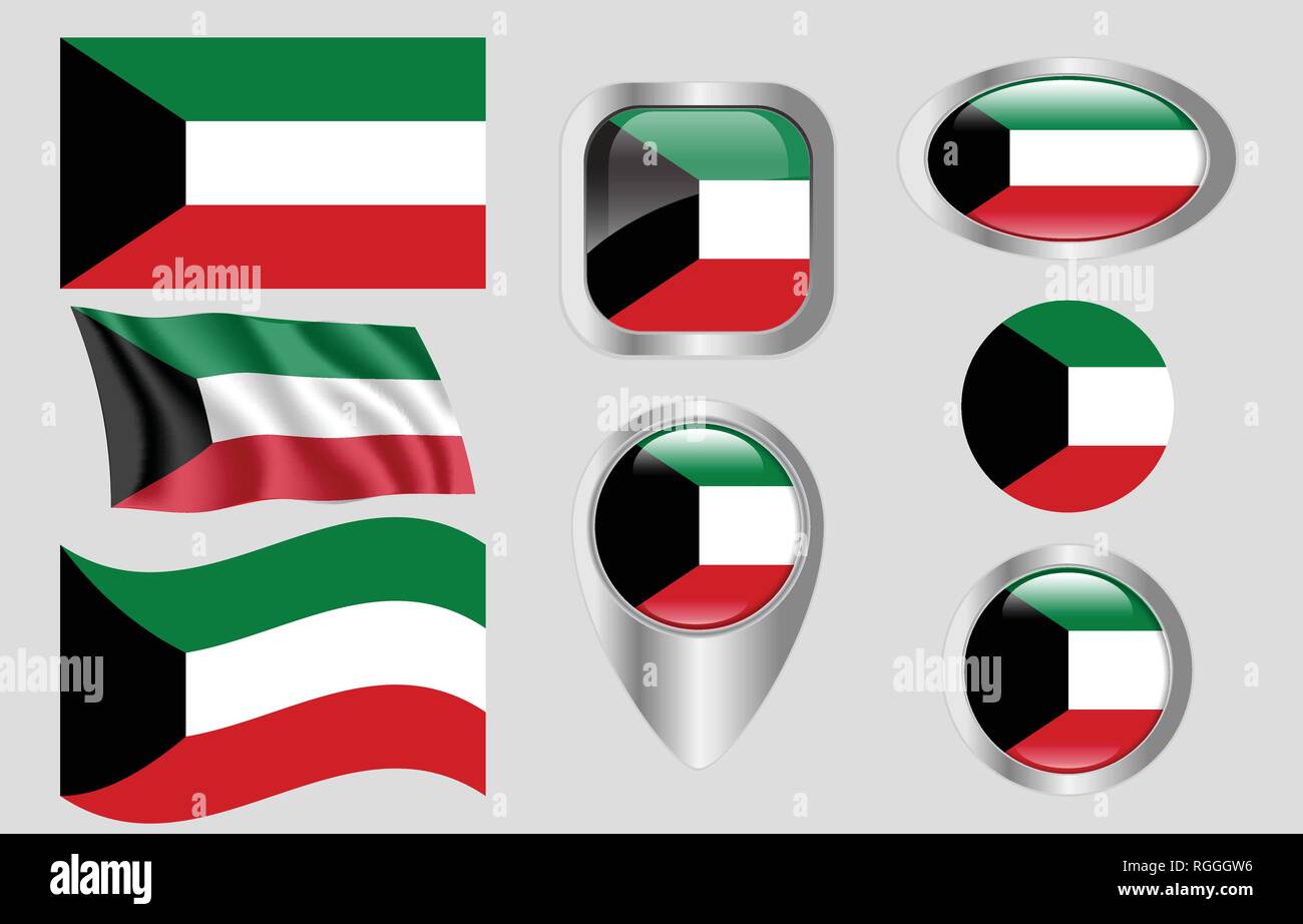 Flag of Kuwait Stock Vector Image & Art - Alamy