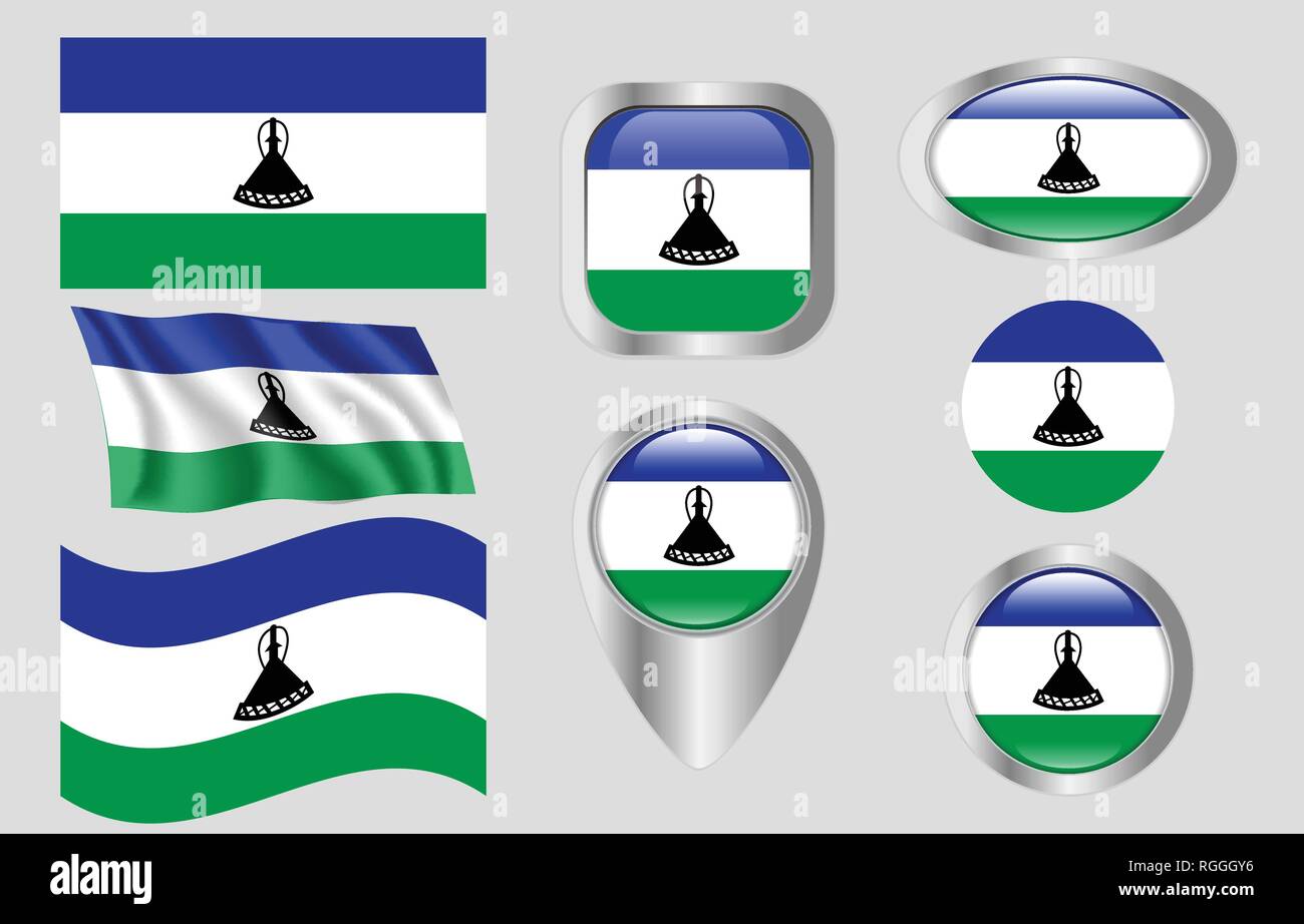 Flag of Lesotho Stock Vector Image & Art - Alamy