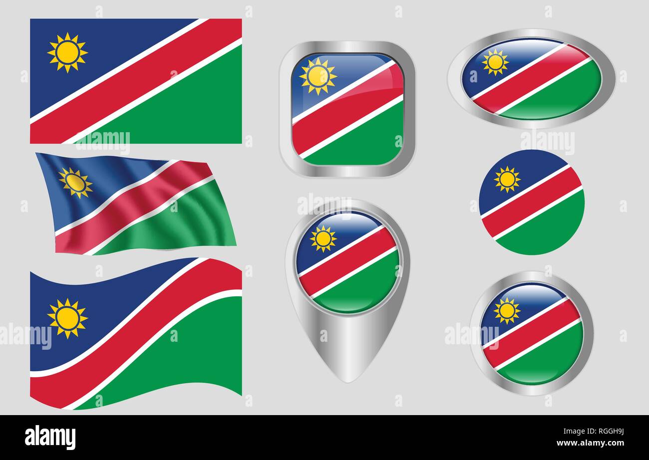 Namibia globe location Stock Vector Images - Alamy