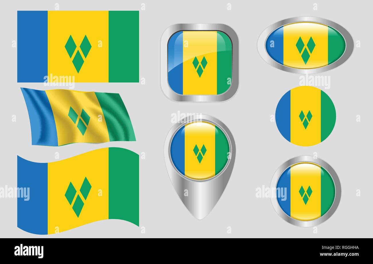 International flag saint vincent grenadines Stock Vector Images - Alamy
