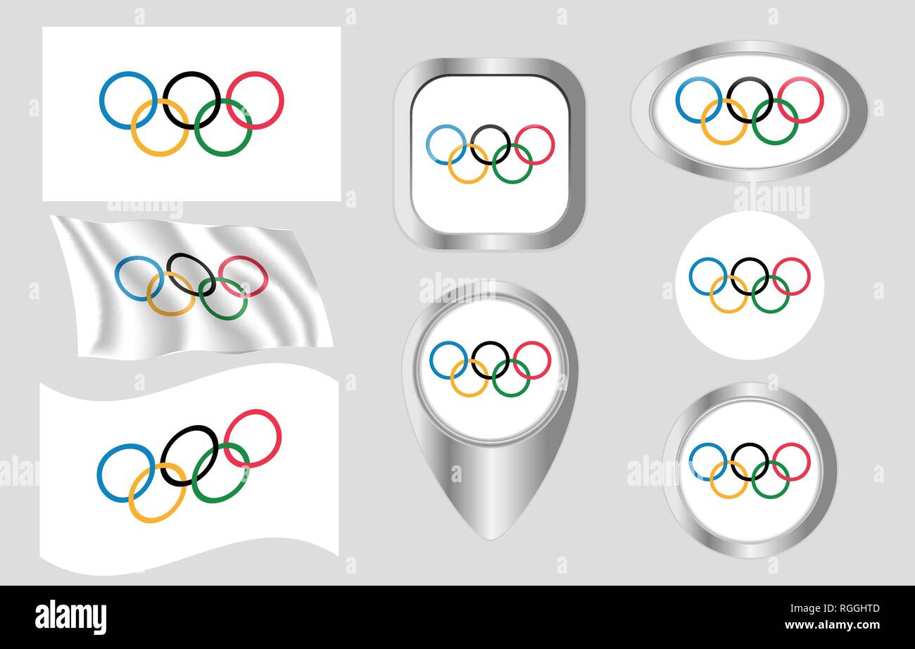 Flag of the Olympics Stock Vector Image & Art - Alamy
