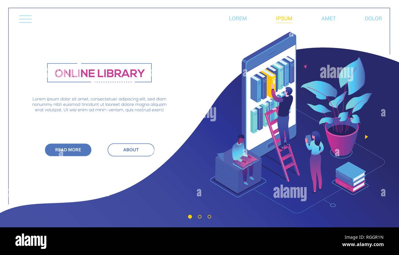 Library book character isometric hi-res stock photography and images ...