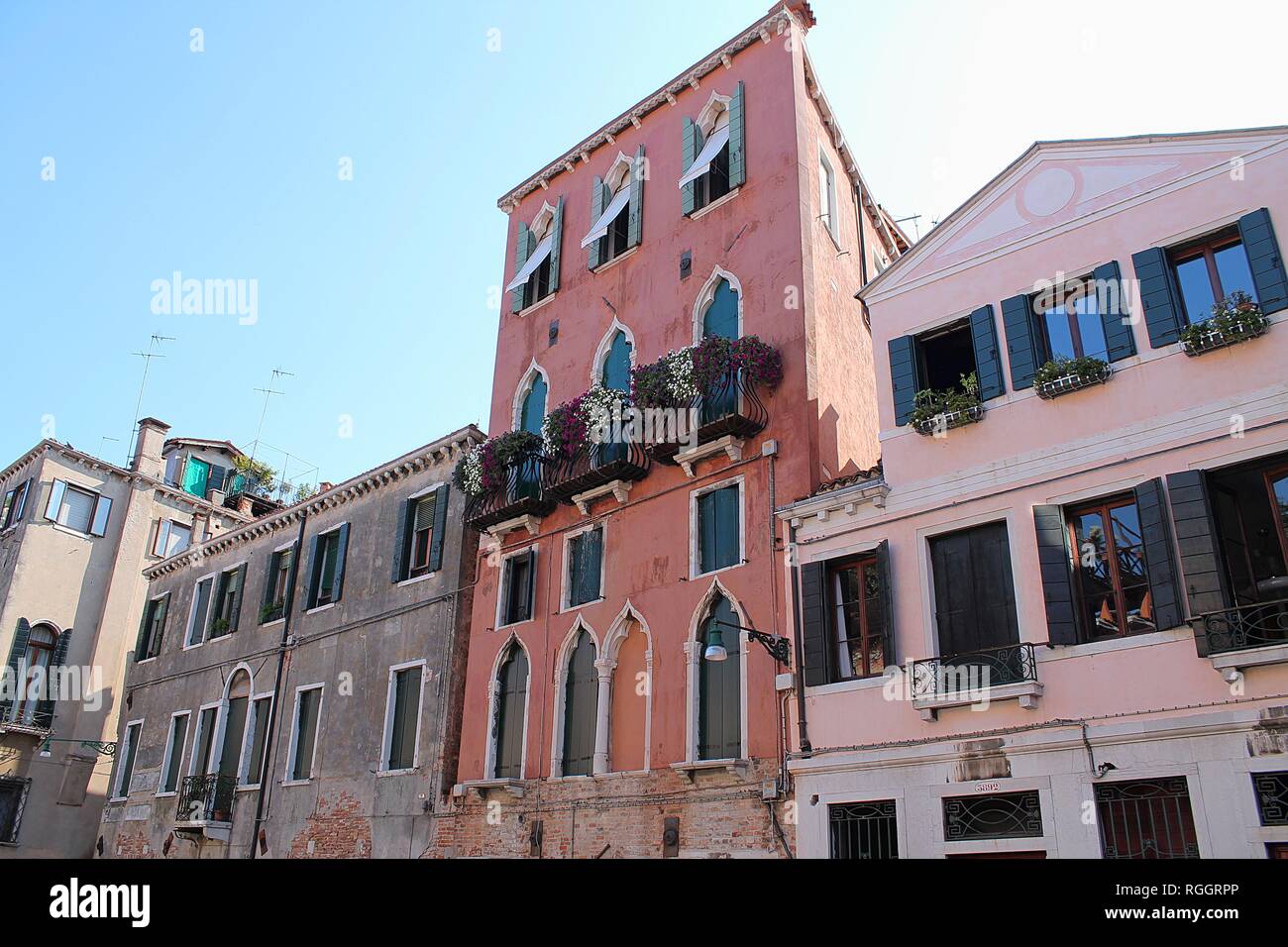 Beautiful tourism shots of venice in italy showing buildings canals and ...