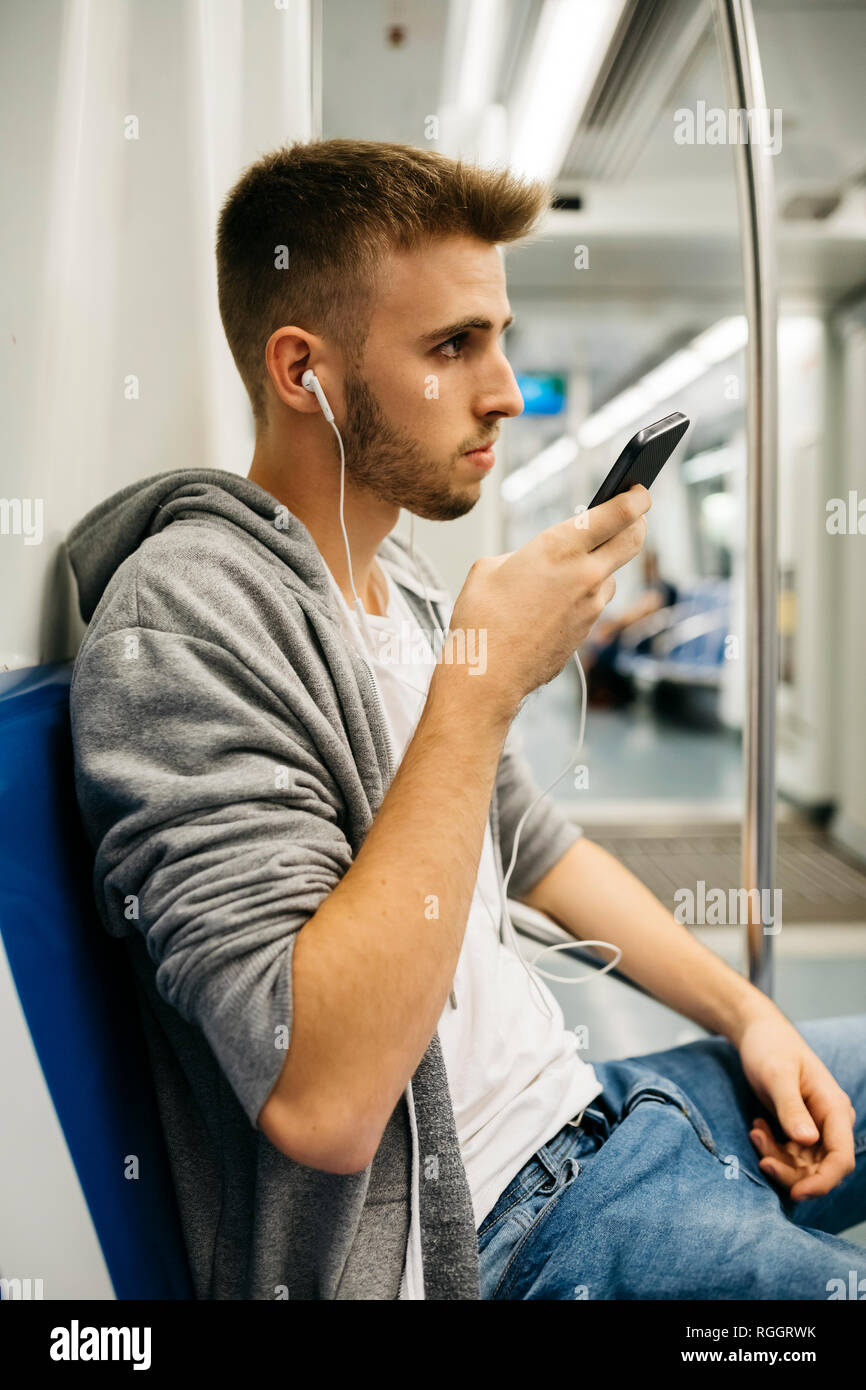Man travelling in metro hi-res stock photography and images - Alamy