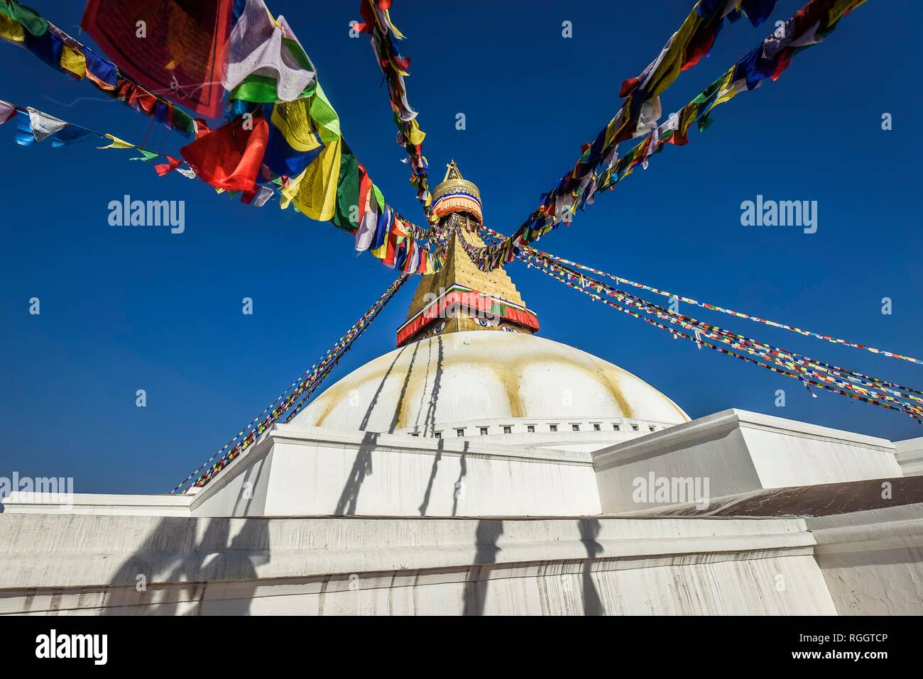 Boudhanath Stupa, Boudha, Tibetan Buddhism, Kathmandu, Nepal Stock Photo - Alamy