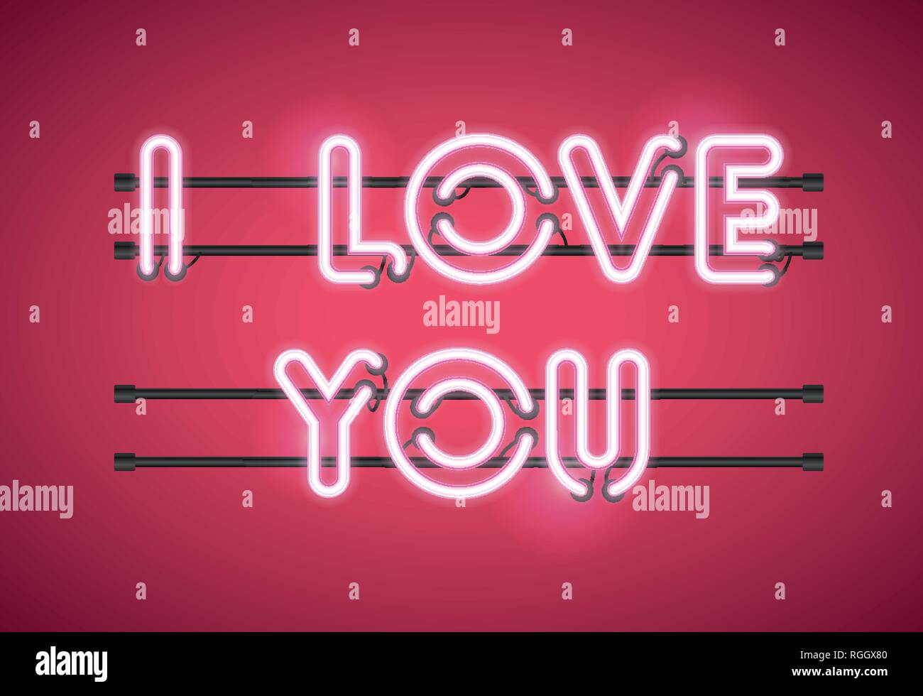 Valentine's Day Neon love sign Stock Vector Image & Art - Alamy