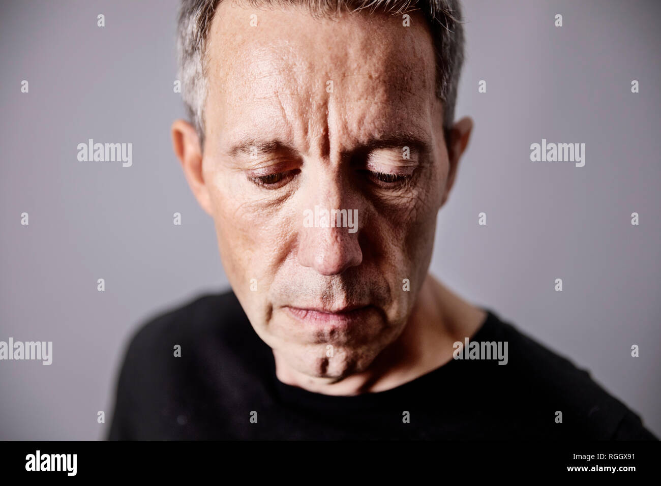 Contemplation contemplative faces portraits hi-res stock photography ...