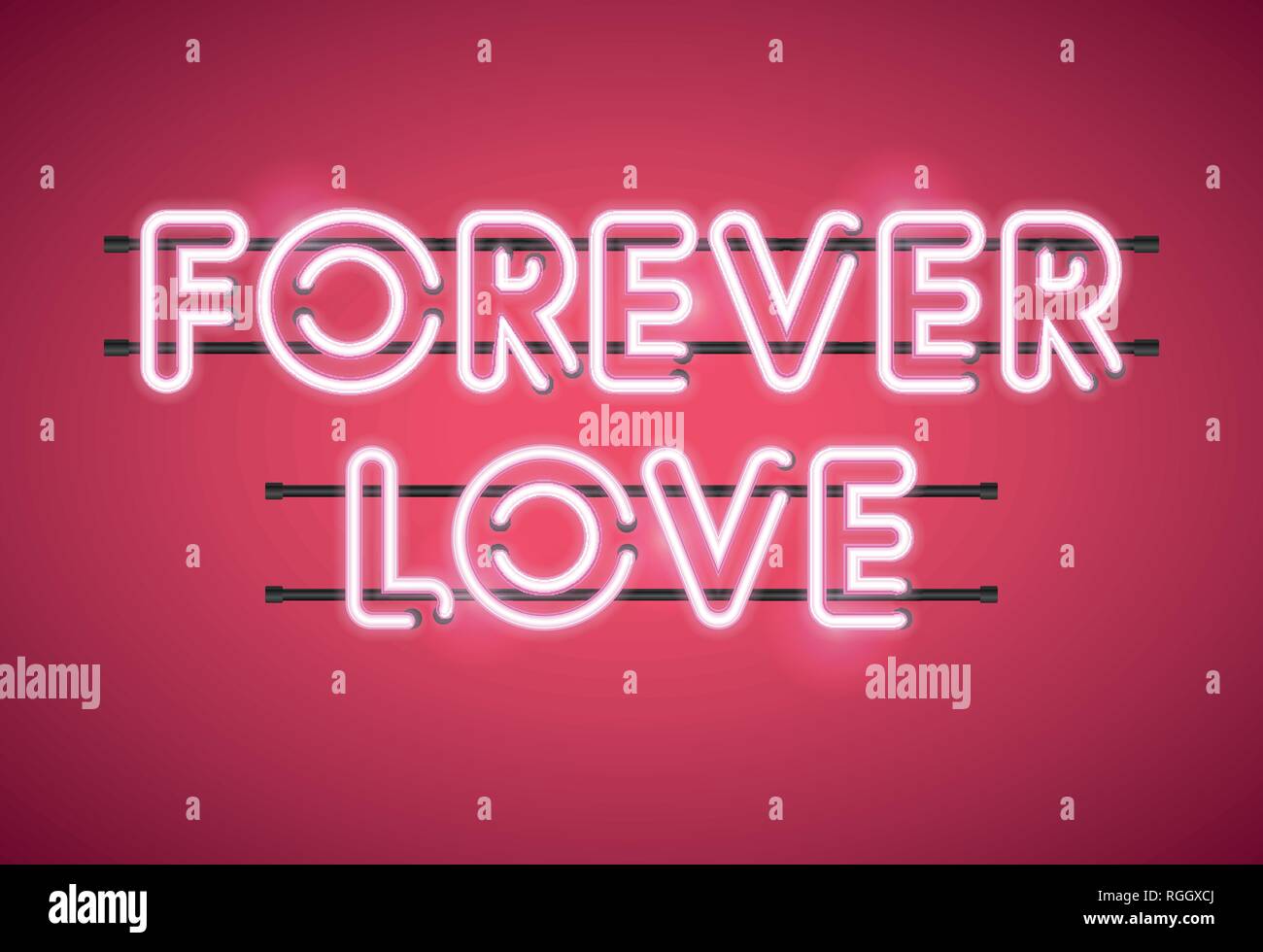 Valentine's Day Neon love sign Stock Vector Image & Art - Alamy