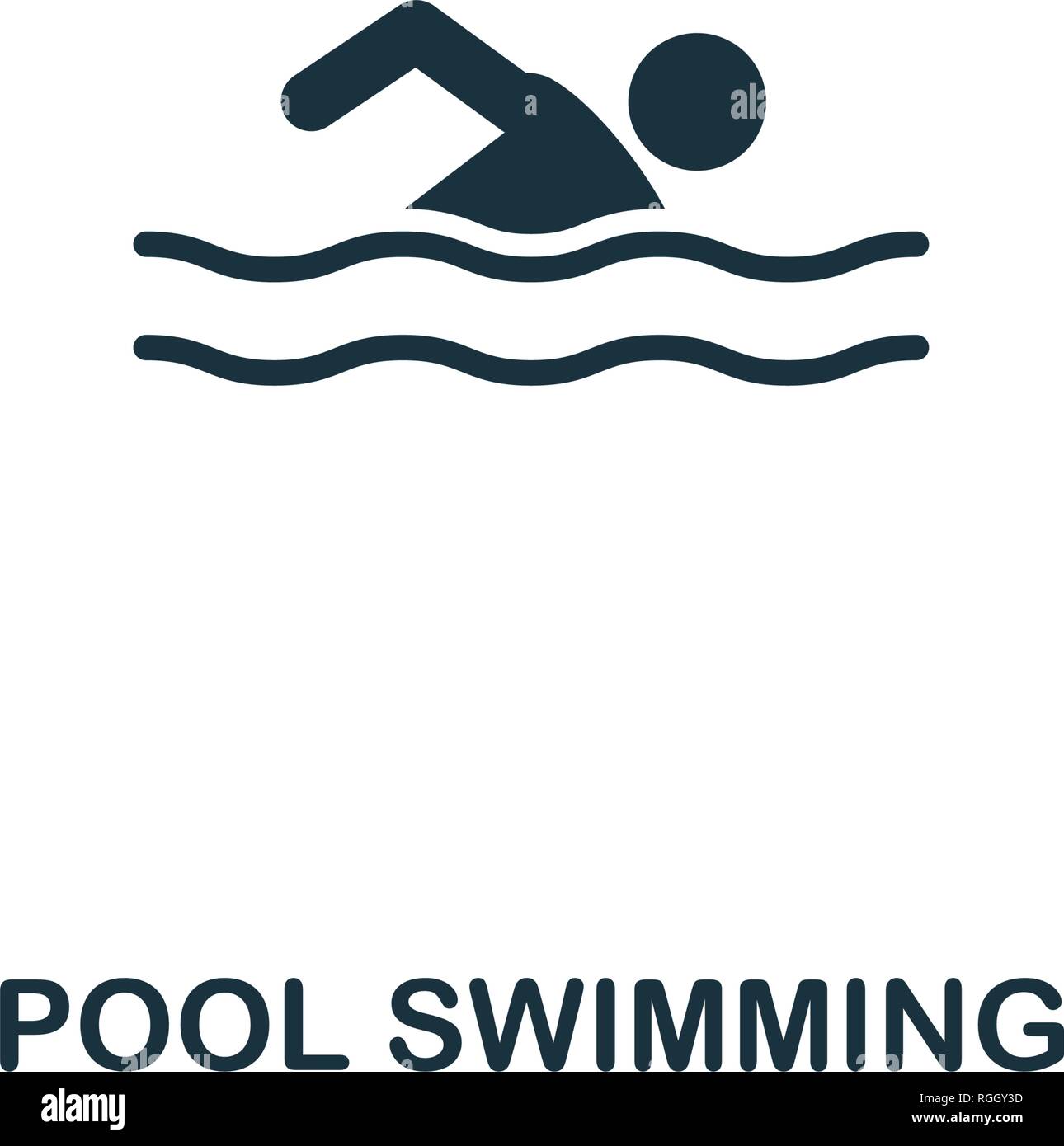Pool Swimming icon. Premium style design from fitness collection. Pixel ...
