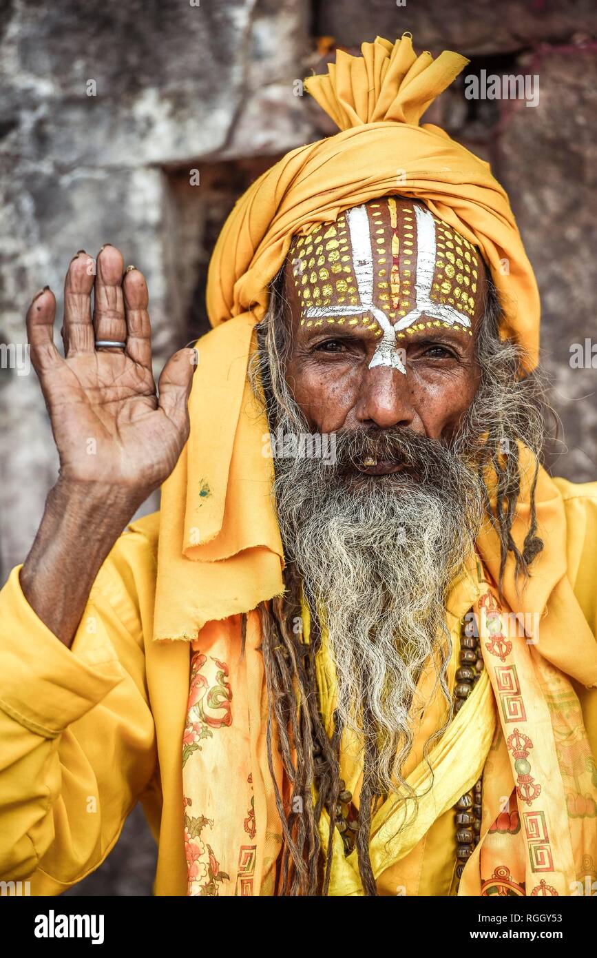Sadhu, Ascetic, holy man, Pashupatinath, Kathmandu, Nepal Stock Photo ...