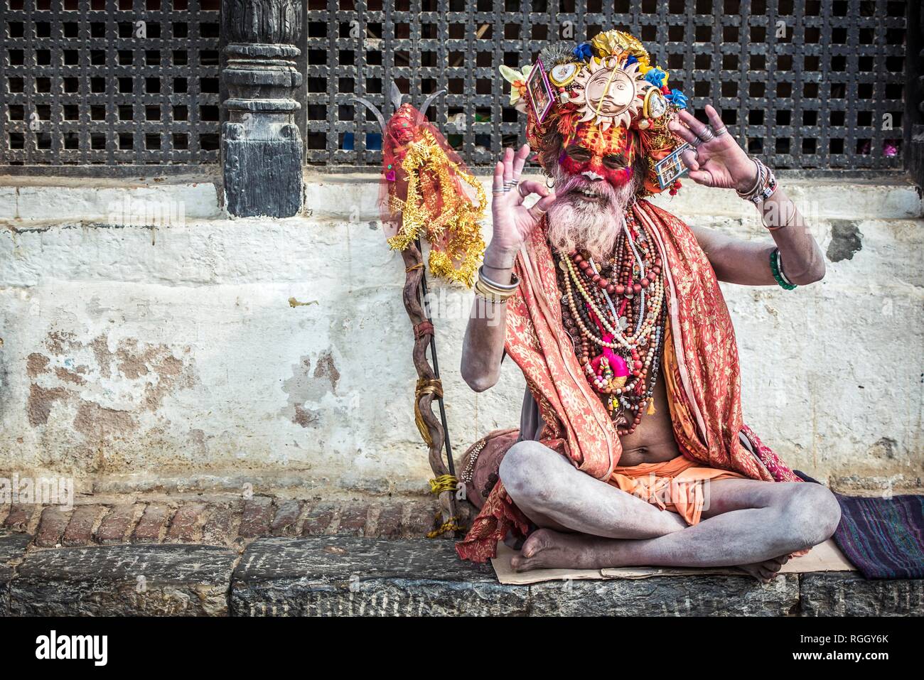 Sadhu, Ascetic, holy man, Pashupatinath, Kathmandu, Nepal Stock Photo ...