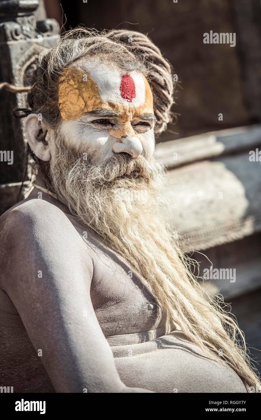 Sadhu, Ascetic, holy man, Pashupatinath, Kathmandu, Nepal Stock Photo ...