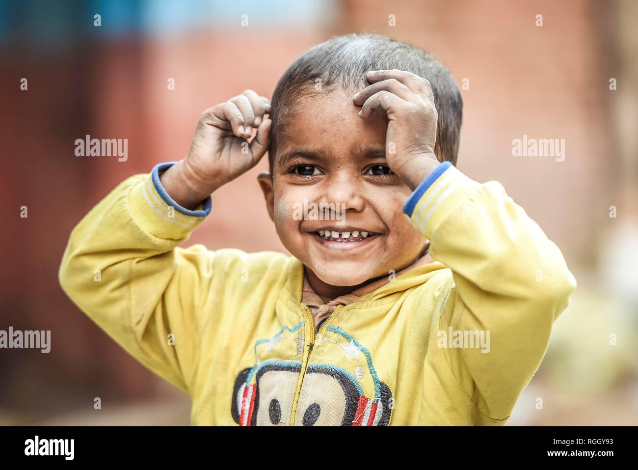 Laughing child, boy, Bandipur, Nepal Stock Photo - Alamy