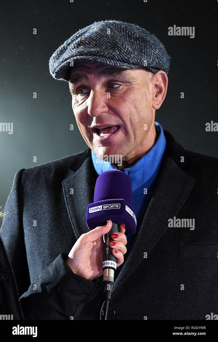 Ex football player and actor Vinnie Jones being interviewed by beIN ...