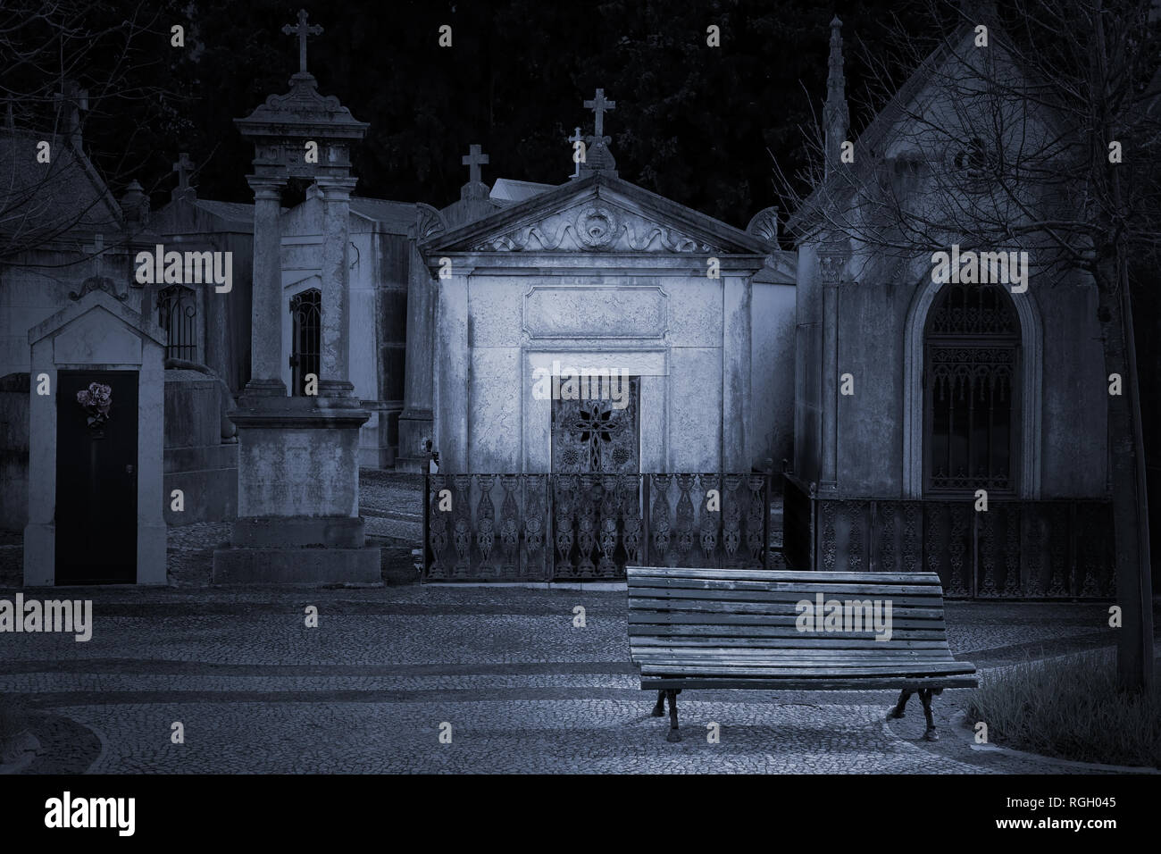 Dark cemetery hi-res stock photography and images - Alamy