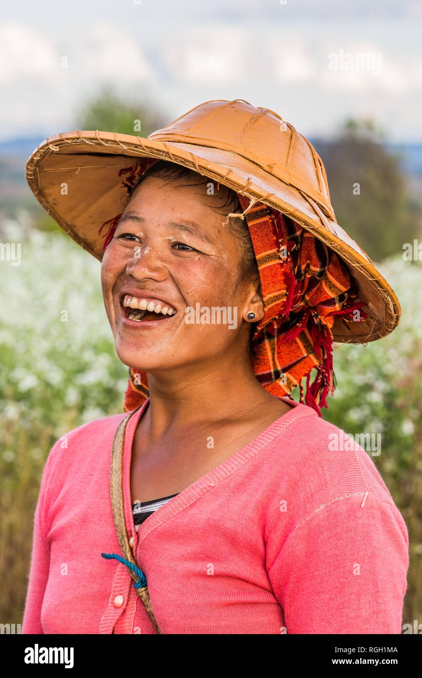 Shan Woman In Traditional Clothing High Resolution Stock Photography ...