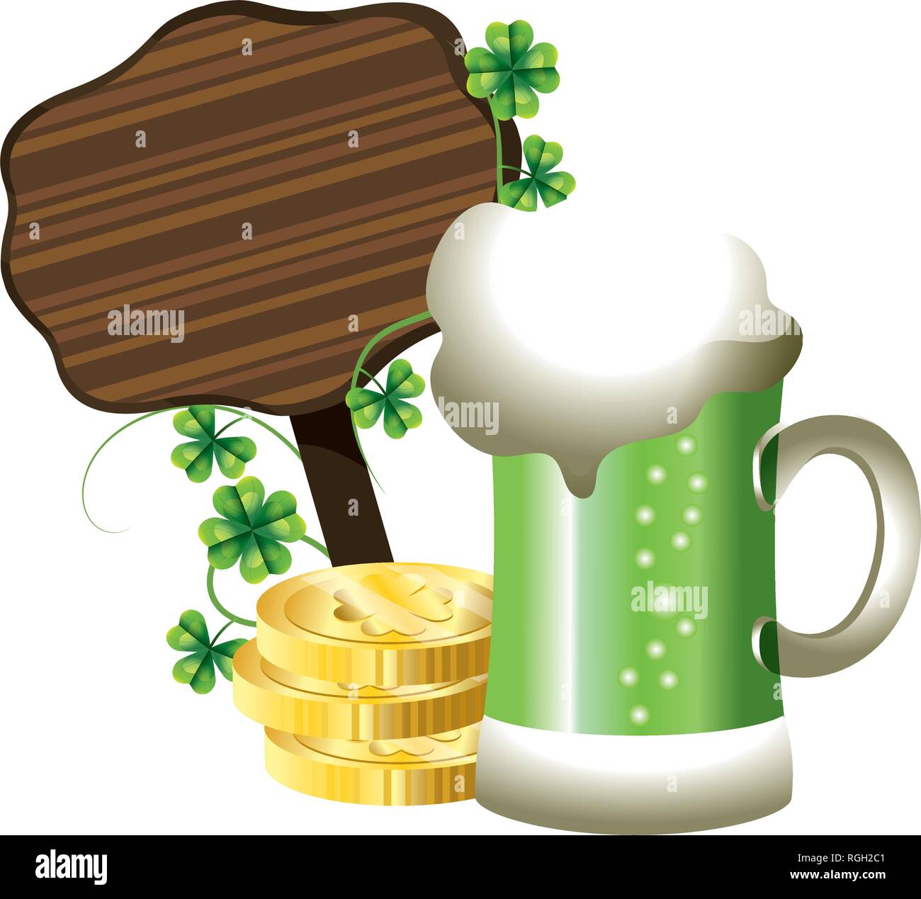 coin gold beer sign Stock Vector Image & Art - Alamy