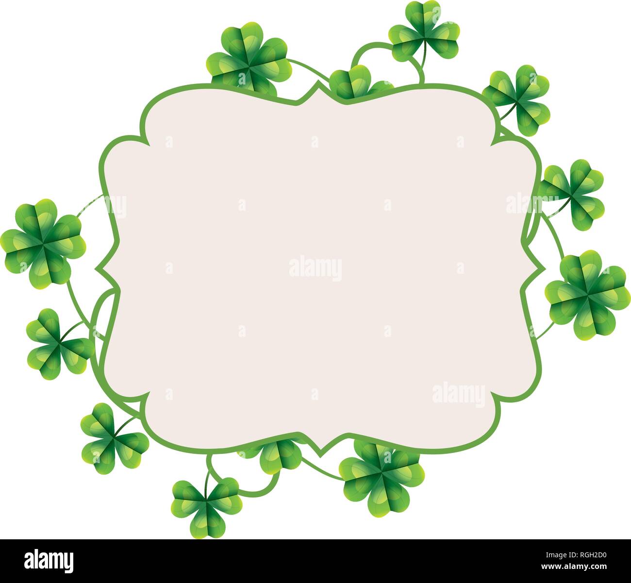 frame four leaf clover Stock Vector Image & Art - Alamy