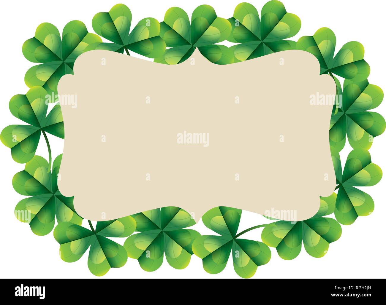 frame four leaf clover Stock Vector Image & Art - Alamy