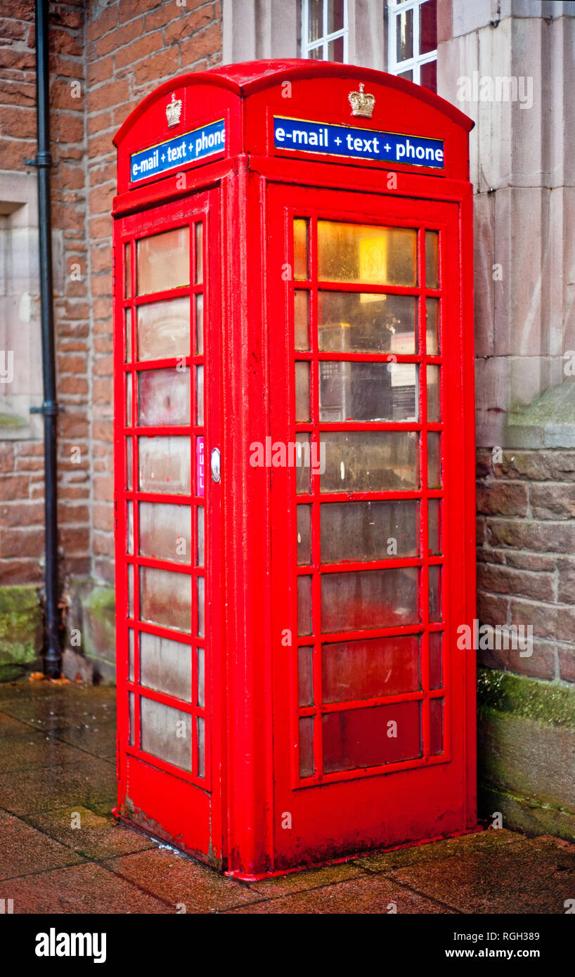 Ex Telephone Booth at Penrith Railway Station, Penrith, Cumbria ...