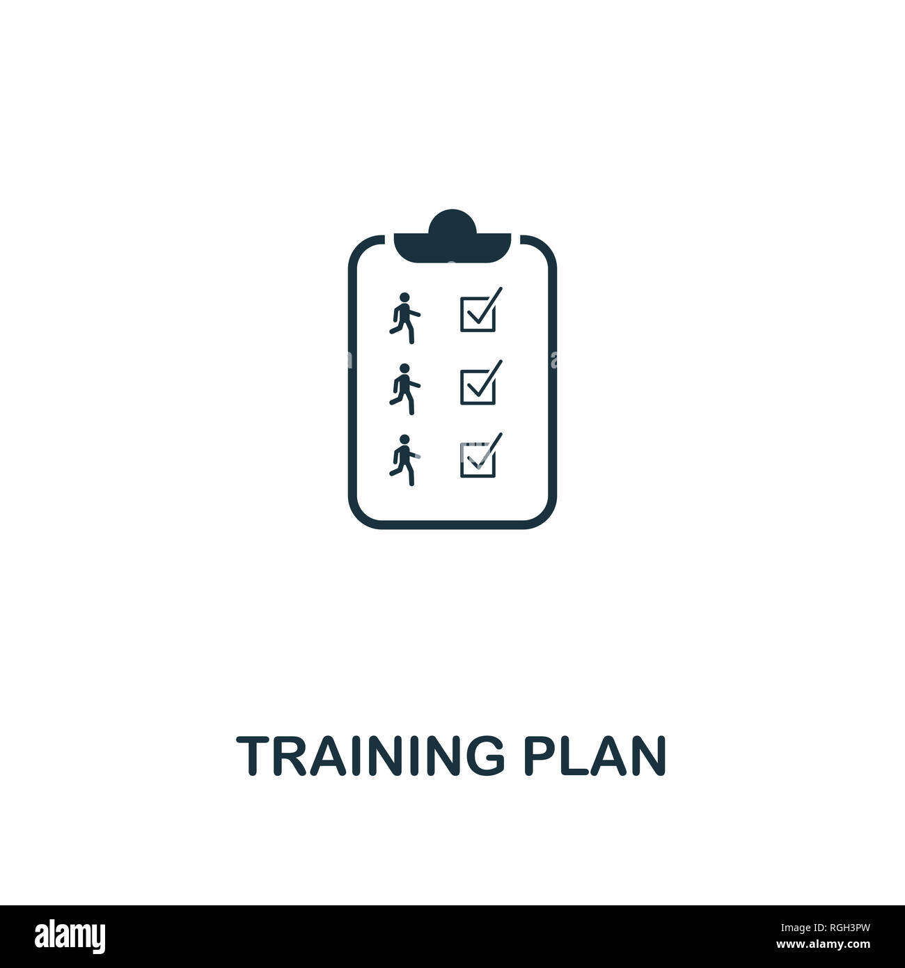Training Plan icon. Premium style design from fitness collection. Pixel ...