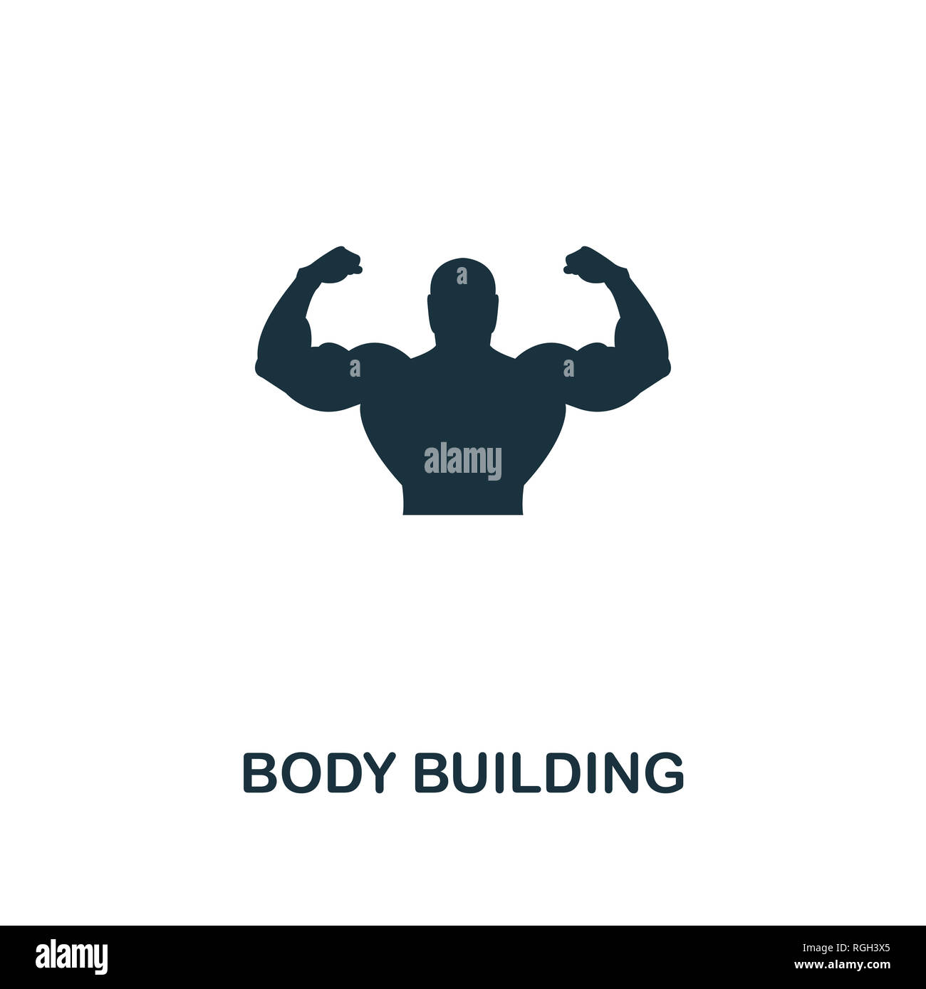 Body Building icon. Premium style design from fitness collection. Pixel ...