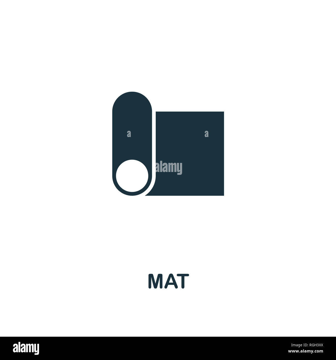 Mat icon. Premium style design from fitness collection. Pixel perfect ...