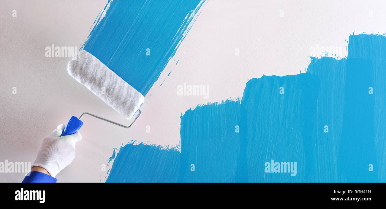 Paint sample on wall hi-res stock photography and images - Alamy