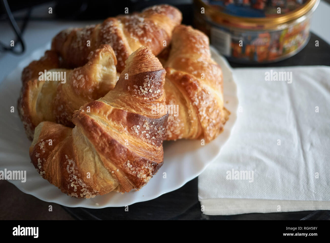 Gold croissants hi-res stock photography and images - Alamy