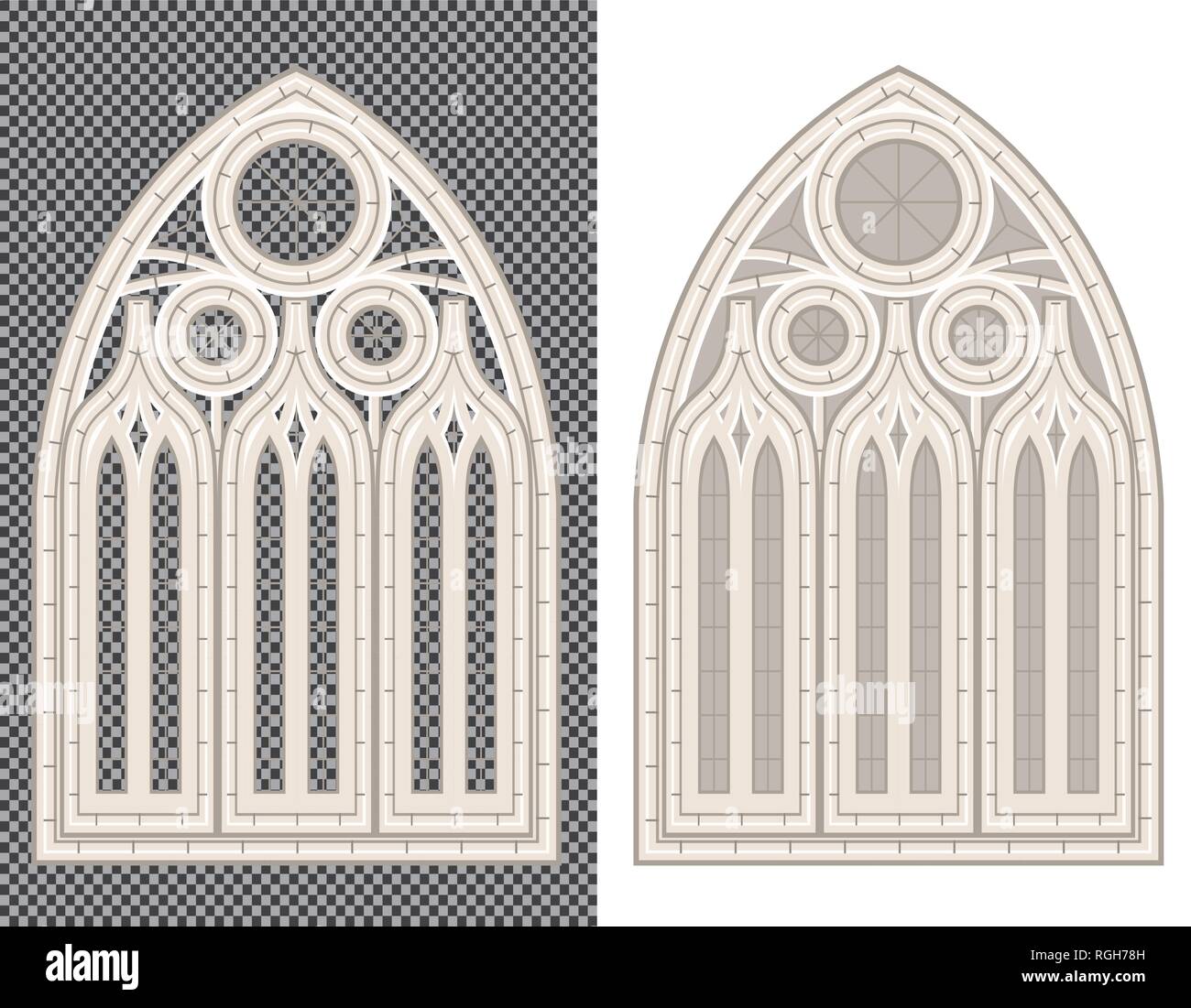 Wooden gothic window Stock Vector Images - Alamy
