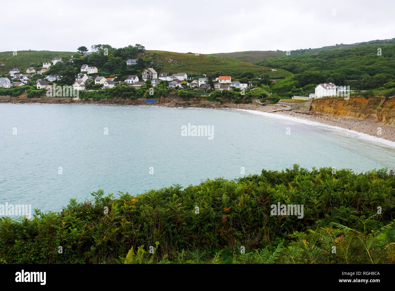 Picturesque fishing village on the peninsula Cotentin in Basse Normandy ...