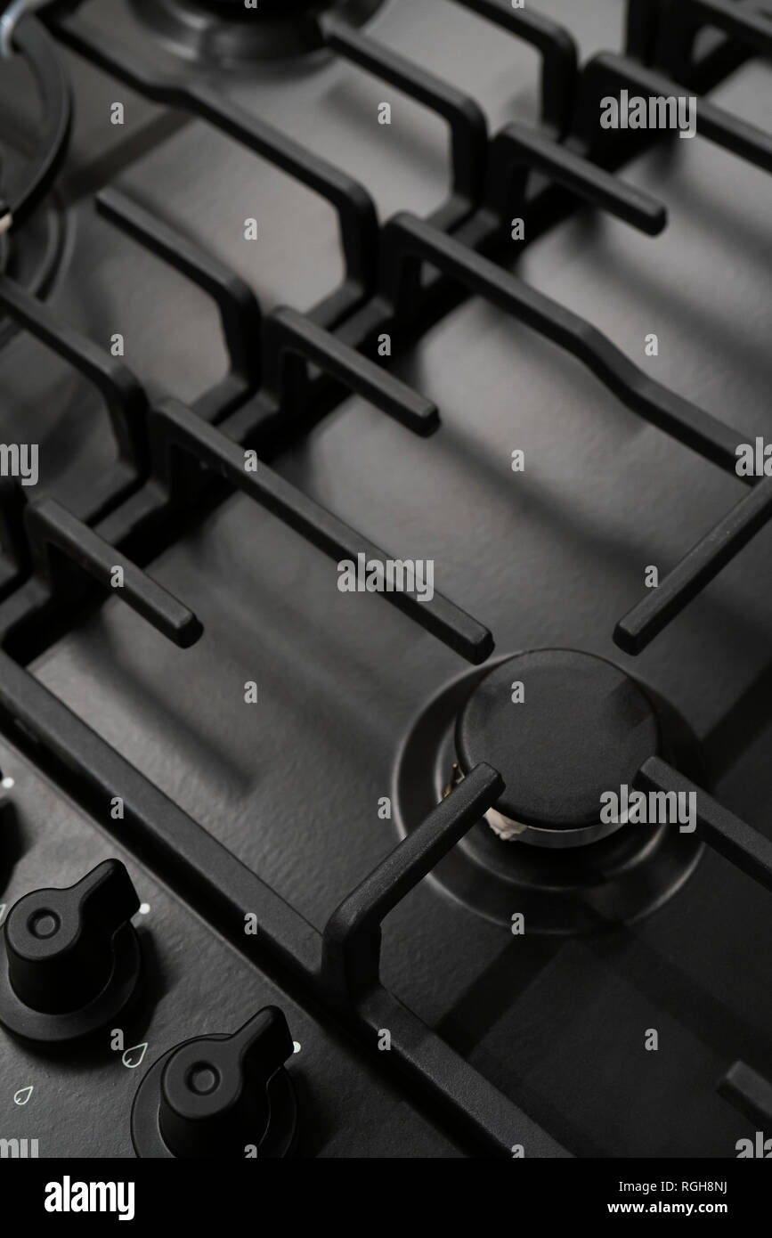 Modern gas stove for cooking in the kitchen Stock Photo - Alamy