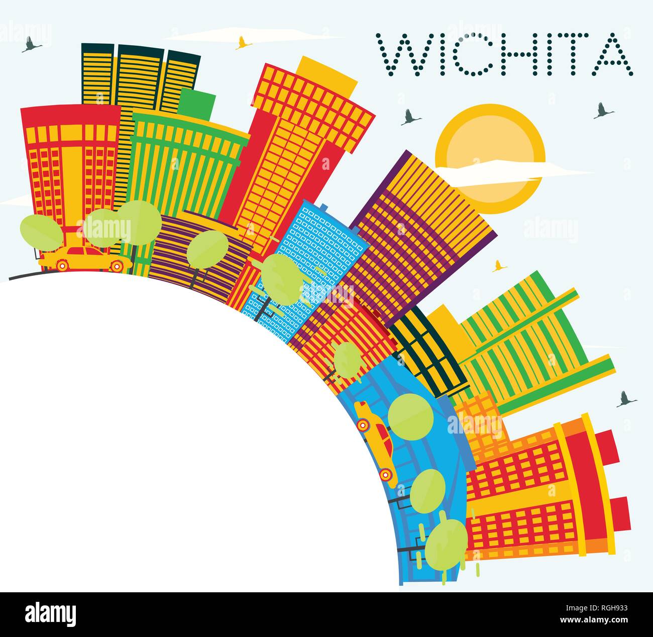 Downtown wichita Stock Vector Images - Alamy