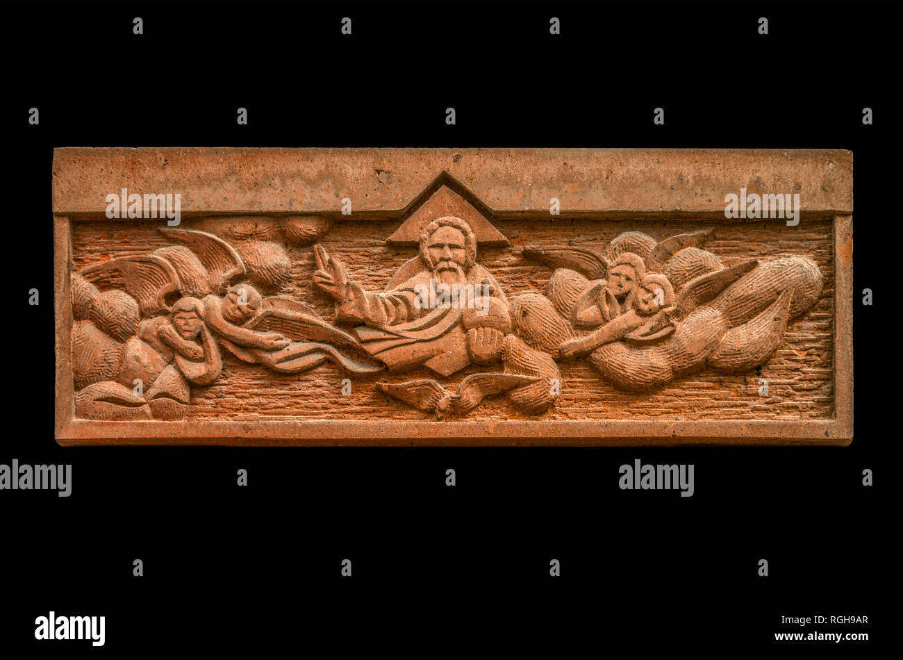 Oshakan,Armenia,19 Februar,2018: Bas-relief image of God and angels on ...