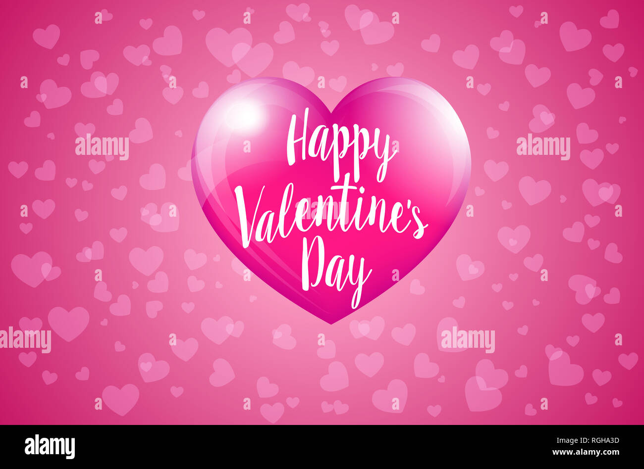 Glowing pink heart hi-res stock photography and images - Alamy