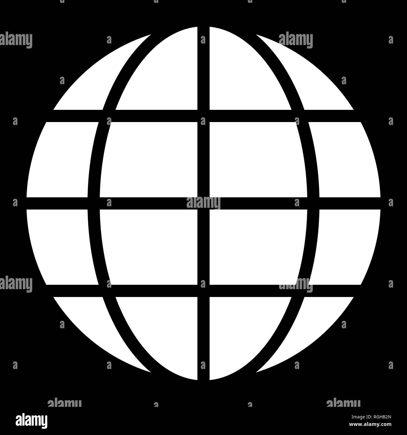 White globe outline vectors Black and White Stock Photos & Images - Alamy