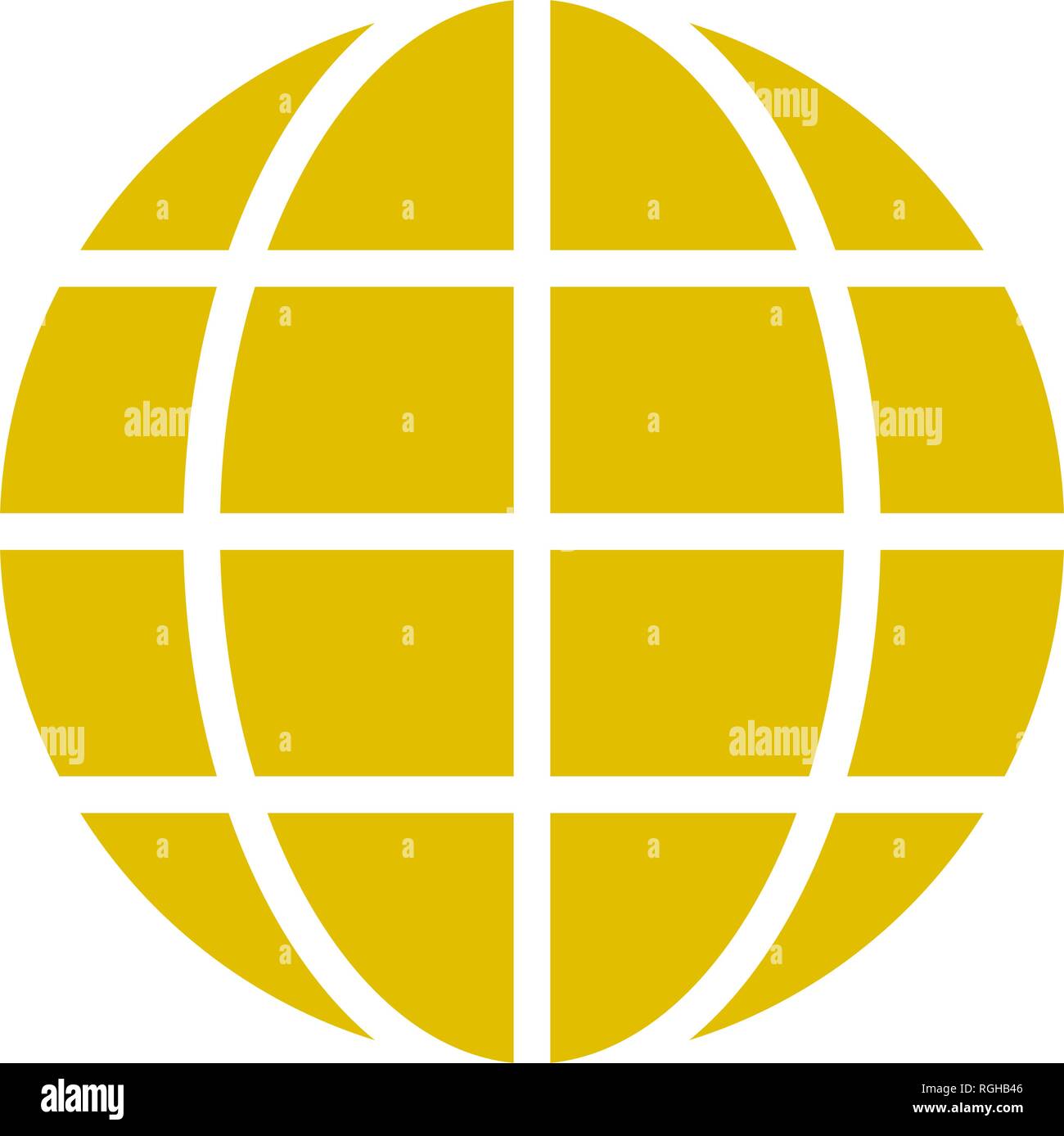 Globe symbol icon - red simple, isolated - vector illustration Stock ...