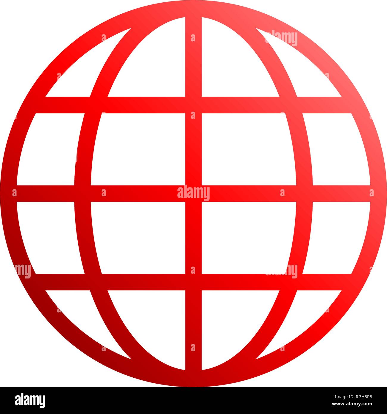 Globe symbol icon - red gradient, isolated - vector illustration Stock Vector Image & Art - Alamy