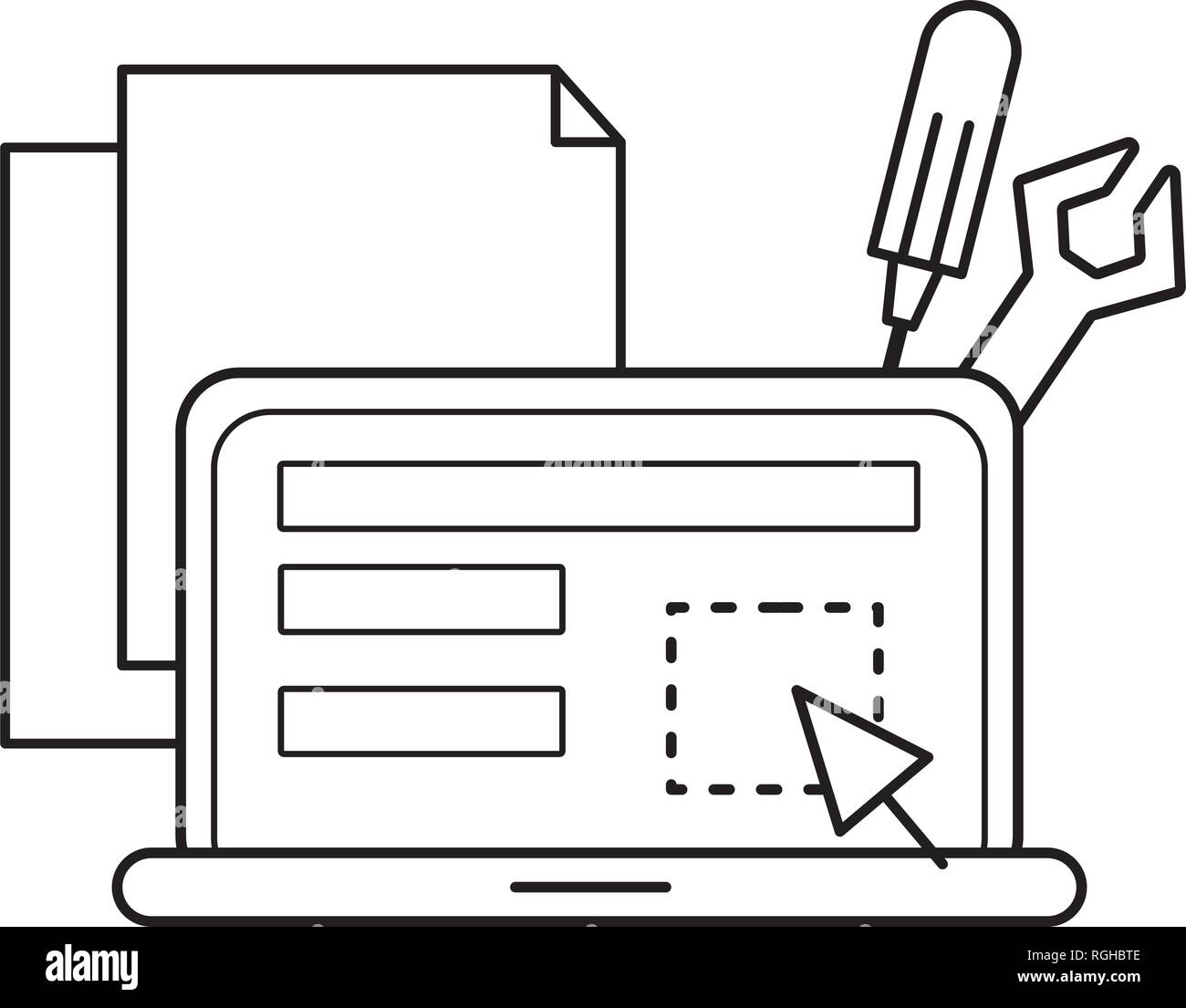 technology computing cartoon Stock Vector Image & Art - Alamy
