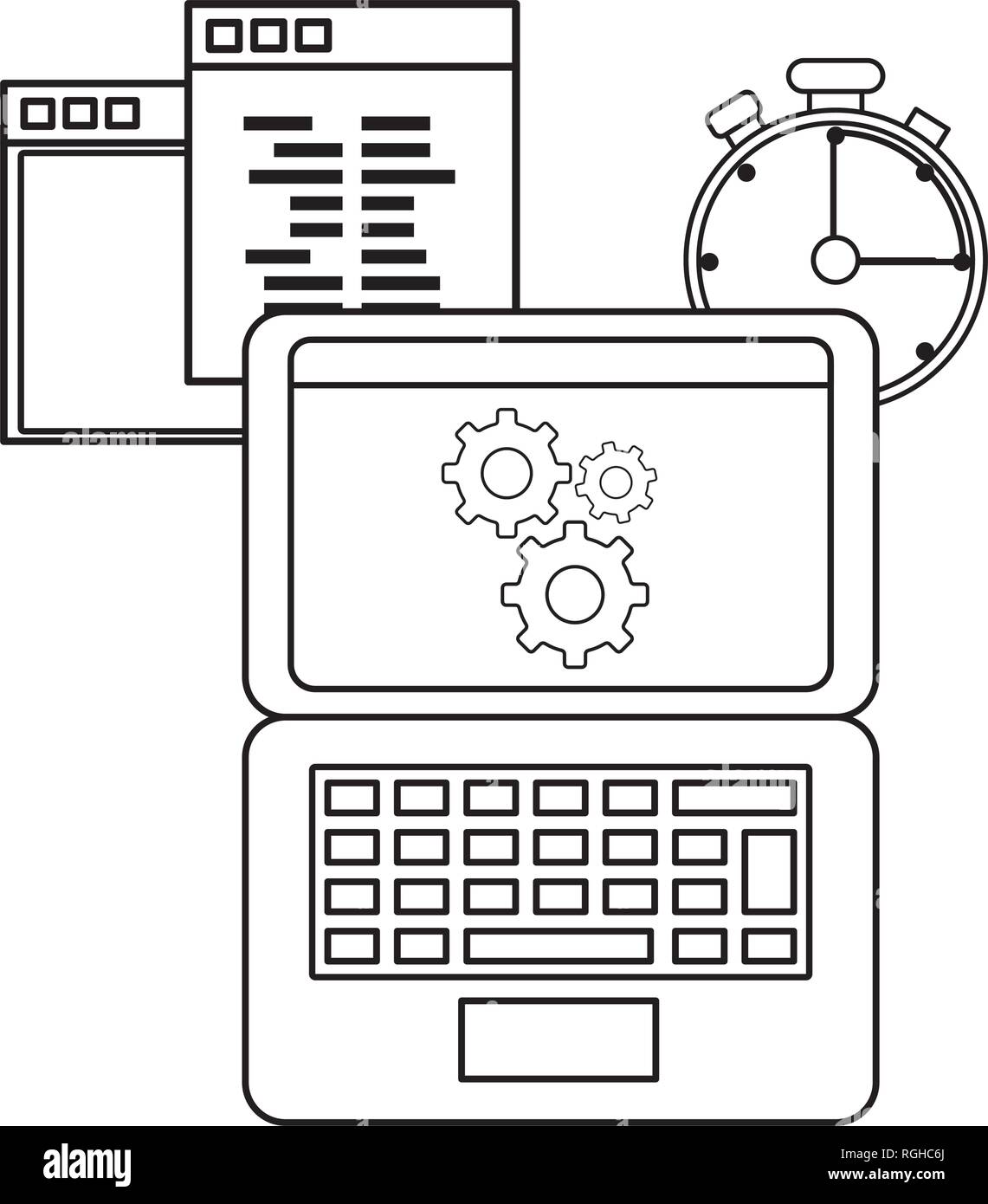 technology computing cartoon Stock Vector Image & Art - Alamy