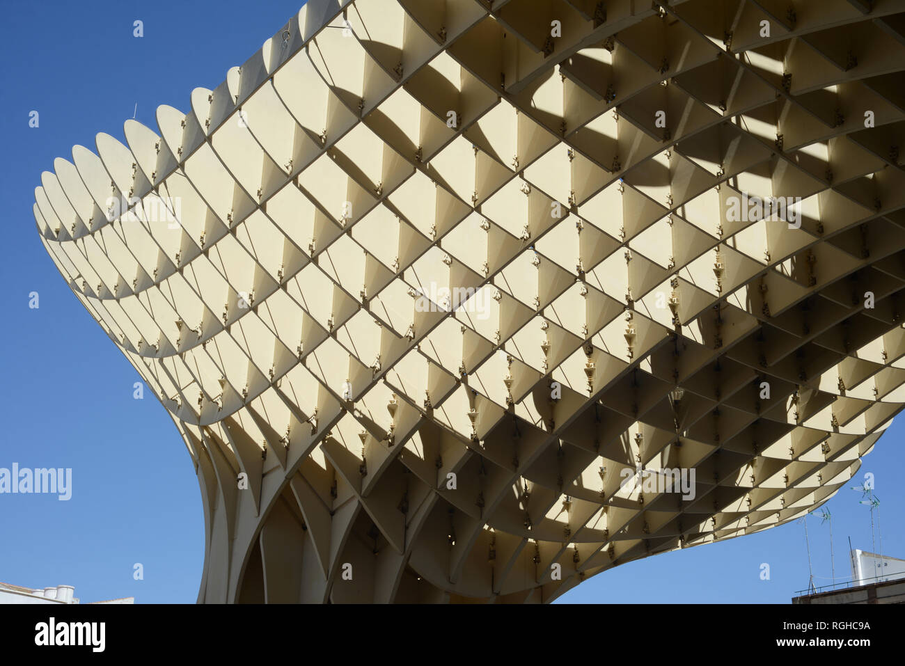 The famous wooden structure and landmark Metropol Parasol, which is ...