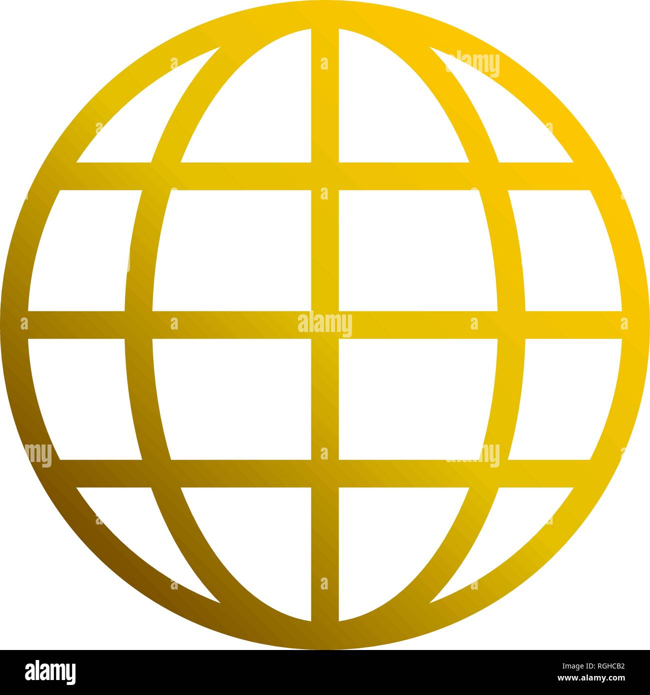 Globe symbol icon - red gradient, isolated - vector illustration Stock ...