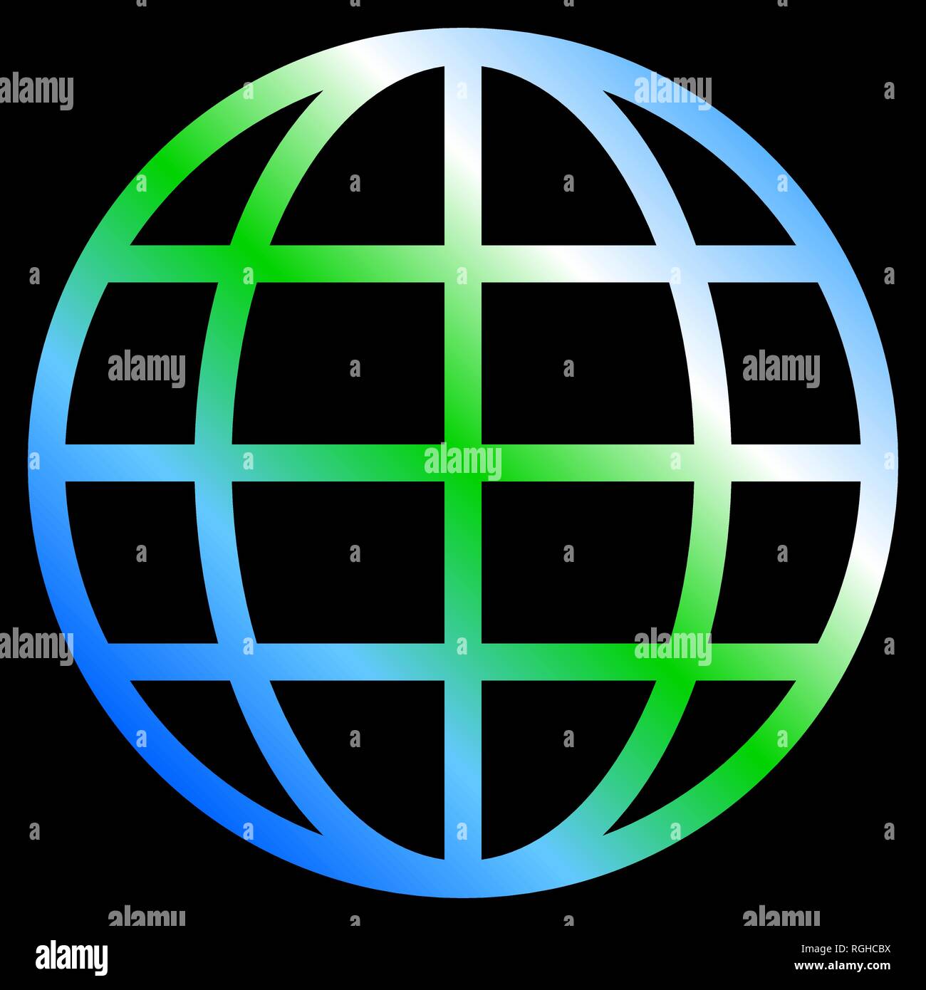 Globe symbol icon - Earth gradient, isolated - vector illustration ...