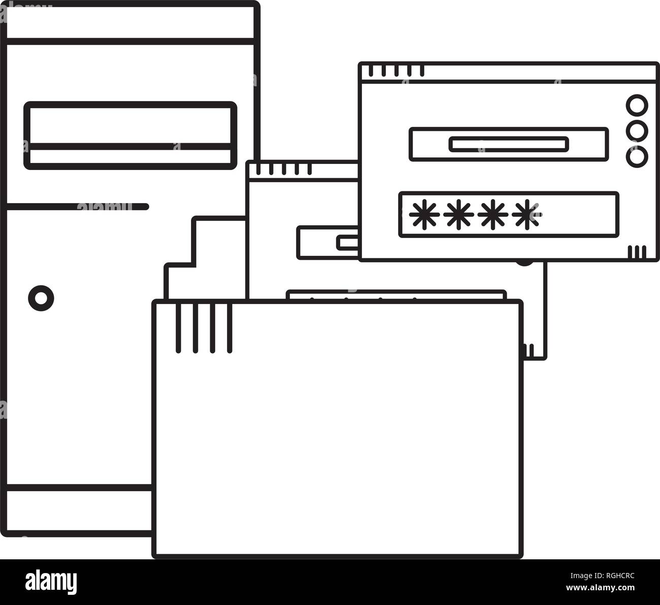 technology computing cartoon Stock Vector Image & Art - Alamy