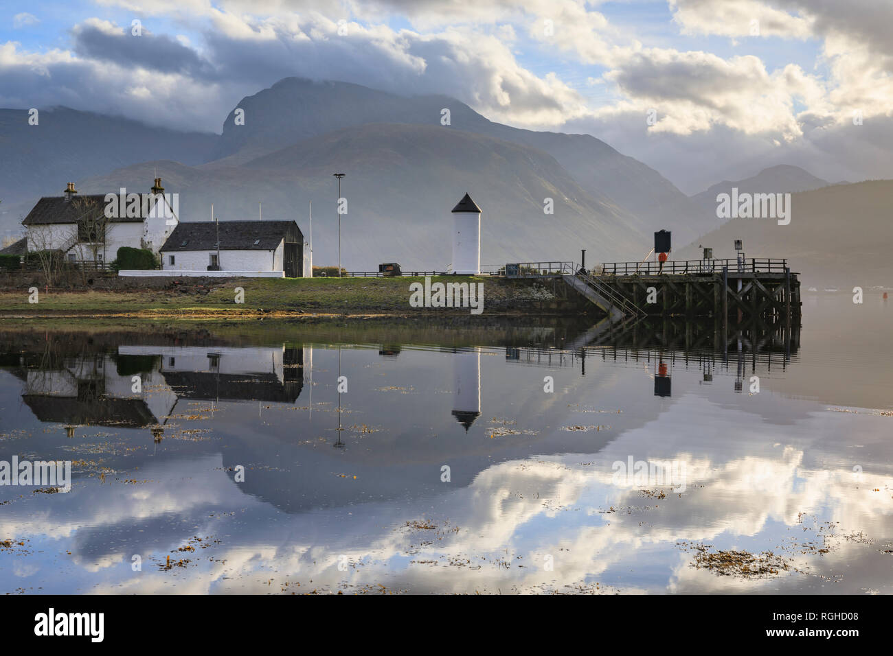 Ben Nevis captured from Corpach in Scotland Stock Photo - Alamy