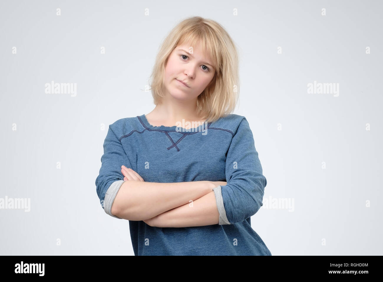 Woman angry arms folded hi-res stock photography and images - Alamy