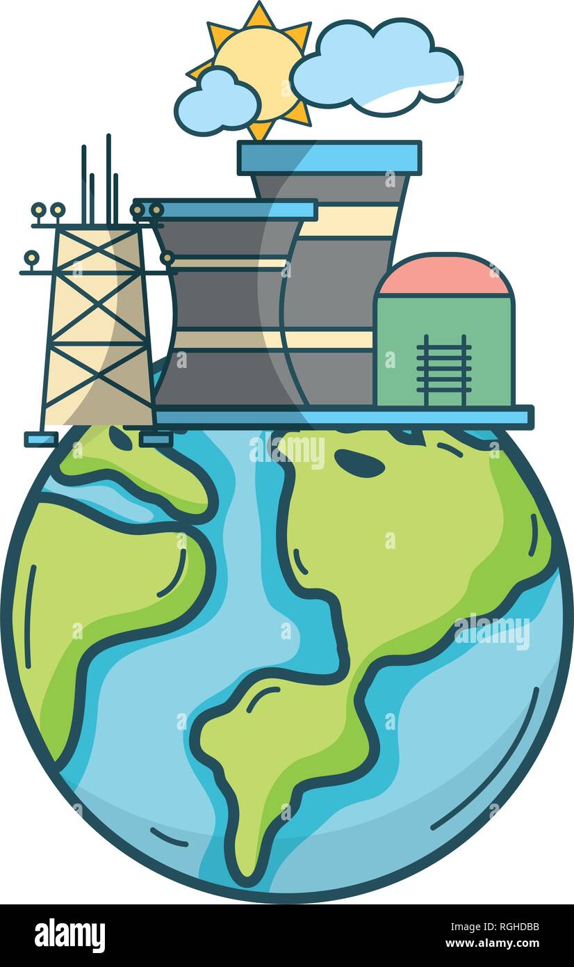 green energy planet cartoon Stock Vector Image & Art - Alamy